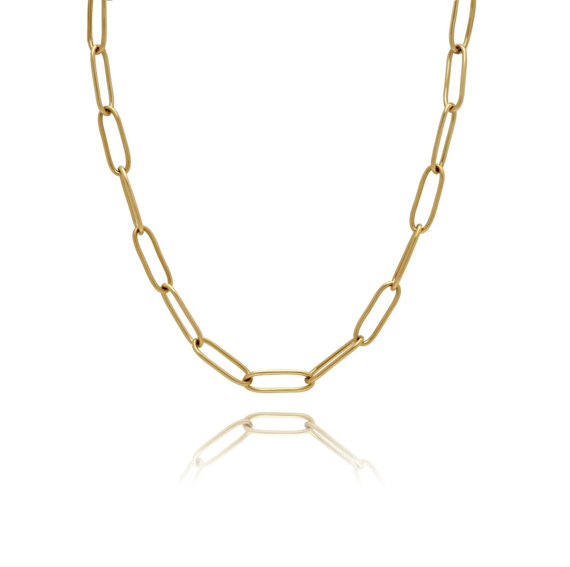 Oval chain gold necklace - THE GEM SPOT